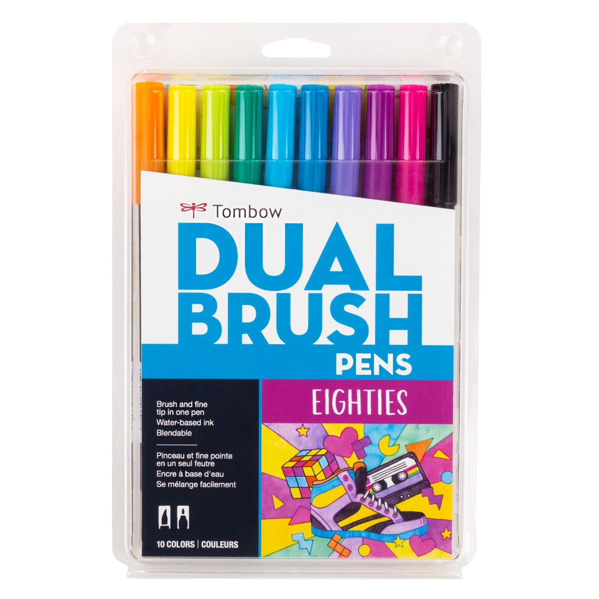 TOMBOW - Dual Brush Pen Set of 10 - Eighties (80s) – Pinna Calligraphy