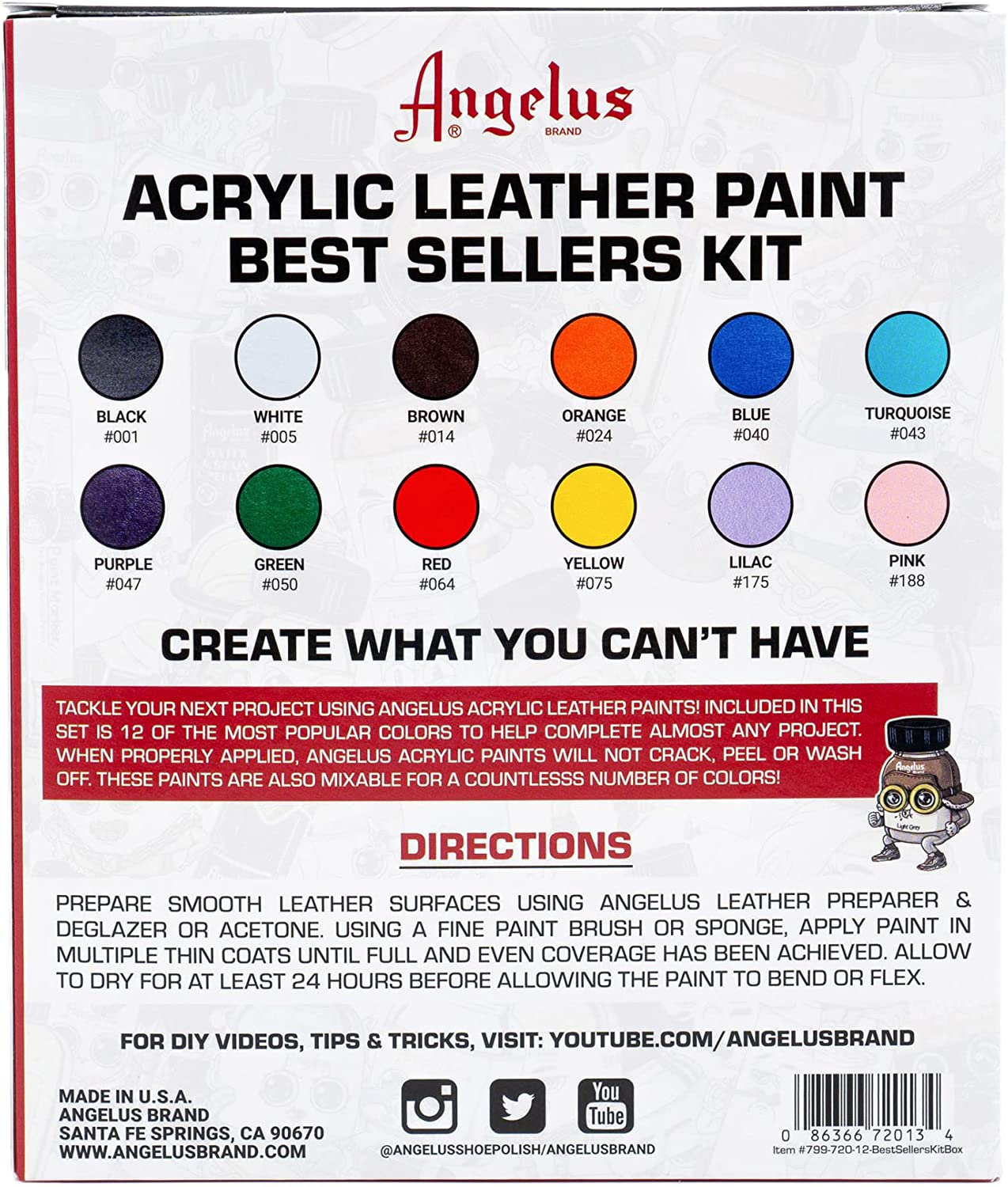 ANGELUS - Acrylic Leather Paint 1 oz. Kits – Pinna Calligraphy